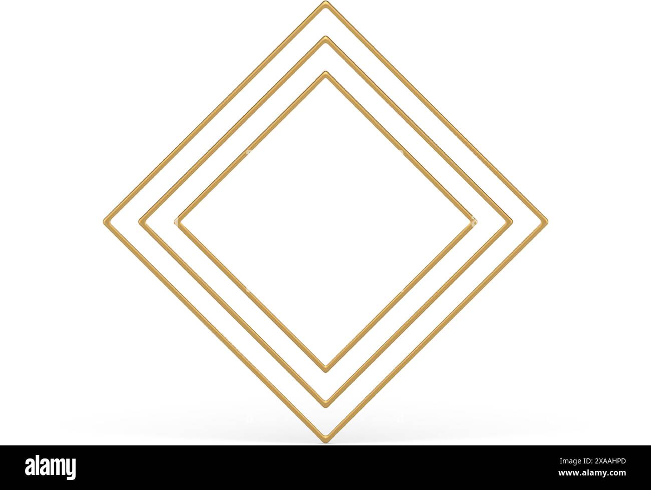 Rhombus golden level frame four side angular mathematical boundary edge ...
