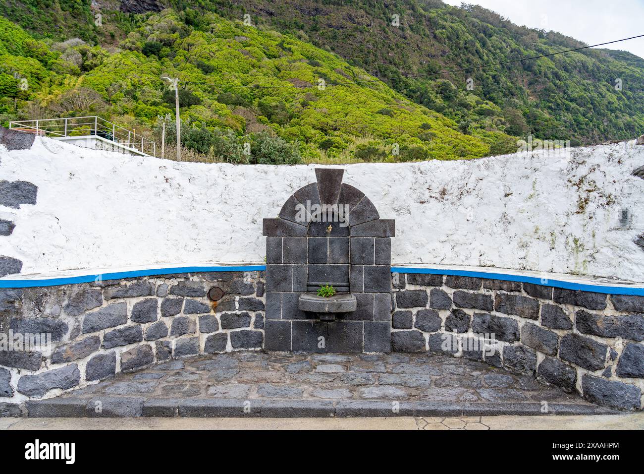 Front facade of the Estado Novo fountain, Fajã das Almas - São Jorge ...