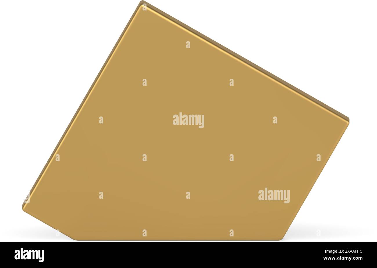 Golden metallic polygonal corner vertical wall geometric base ...