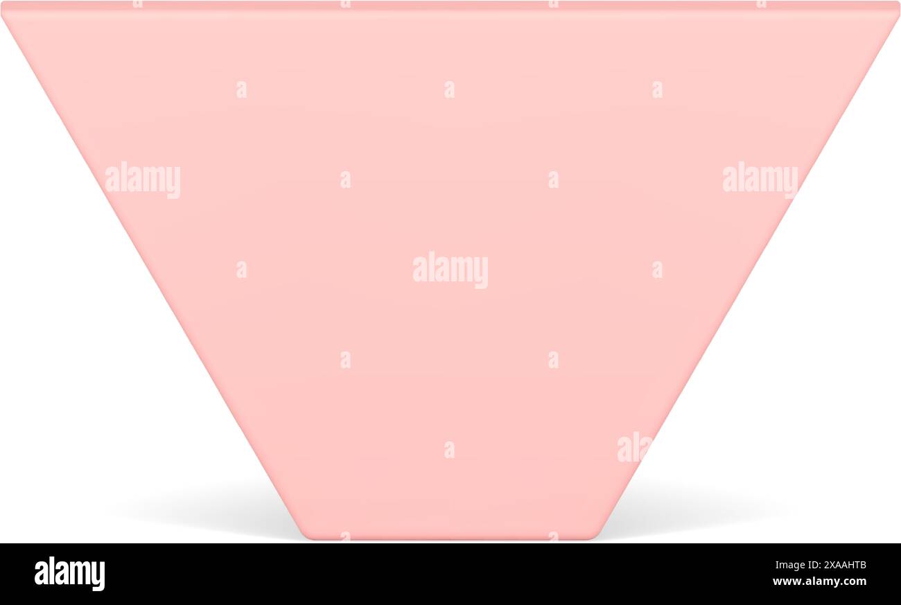 Pink trapezoid 3d geometric premium platform basic foundation front ...