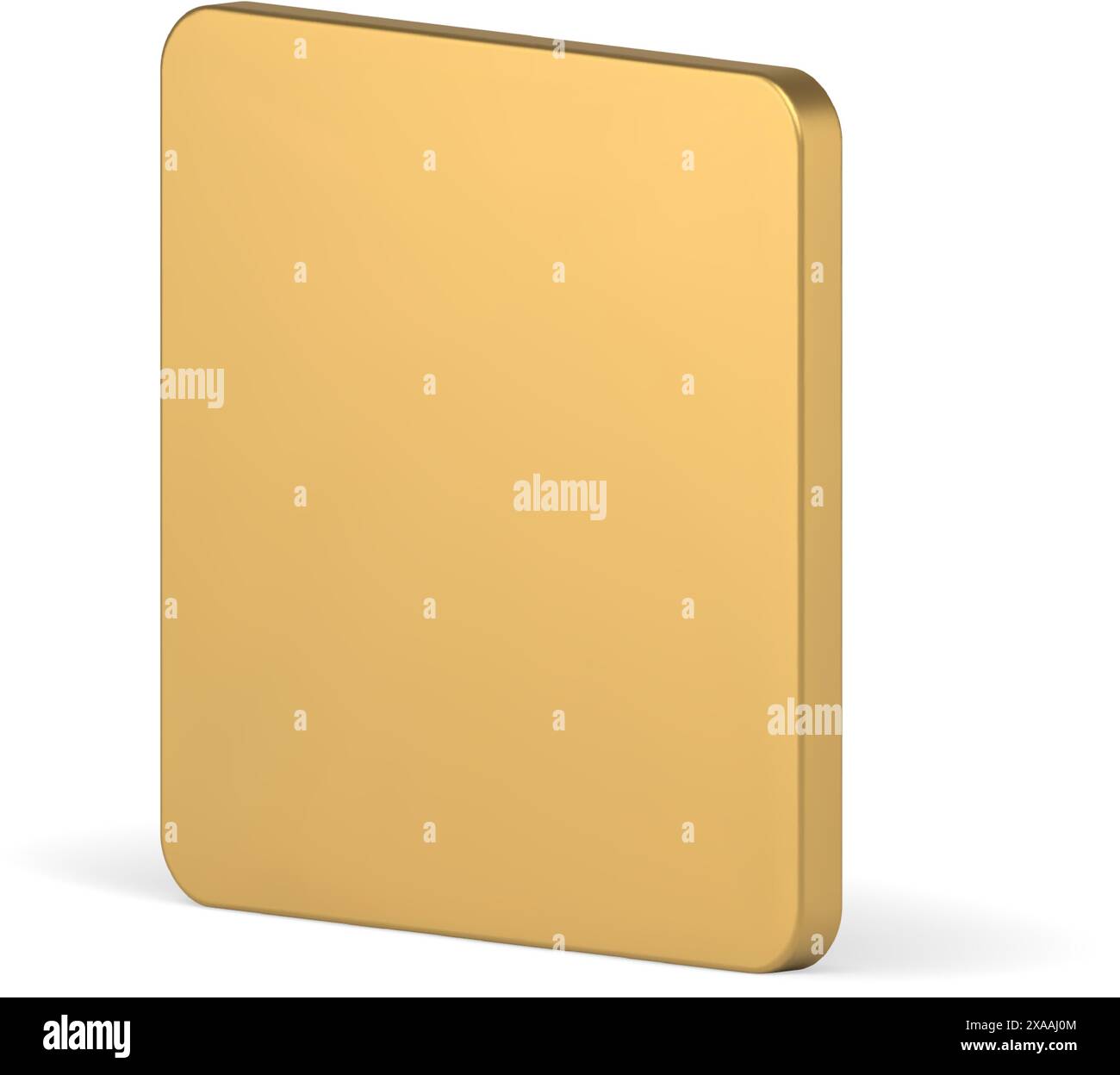 Rectangle vertical wall slim block smooth angled geometric shape golden ...