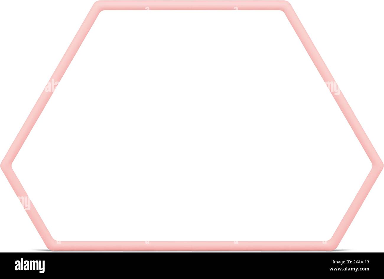Hexagonal pink frame presentation Cut Out Stock Images & Pictures - Alamy
