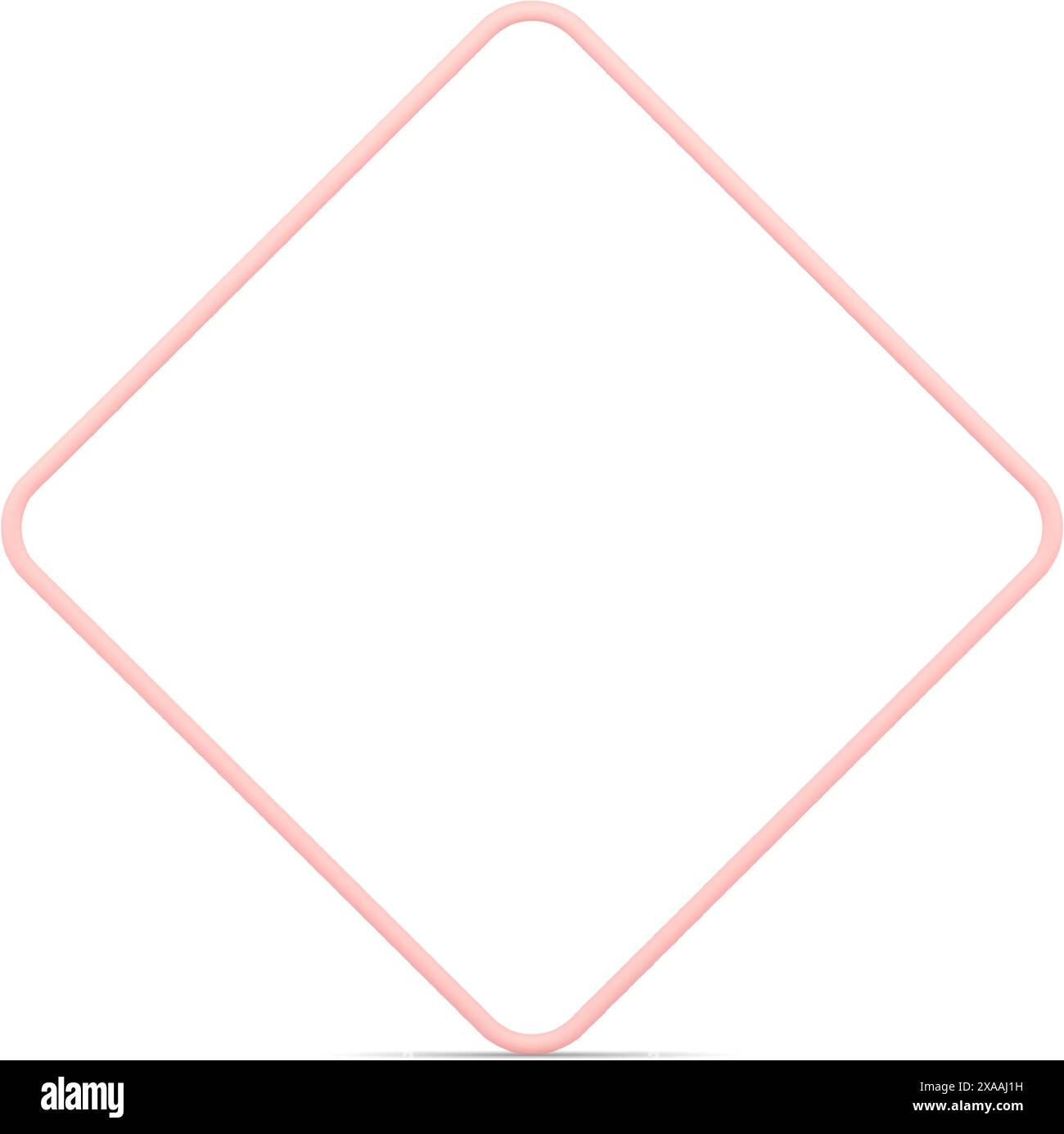 Regular squared rhombus thin frame smooth angled boundary decorative ...