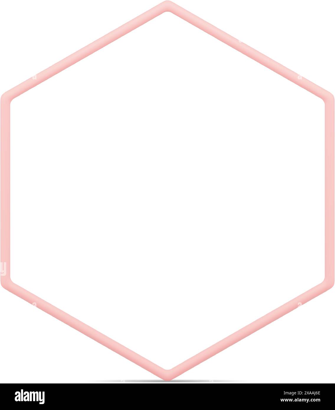 Hexagonal pink frame presentation Cut Out Stock Images & Pictures - Alamy
