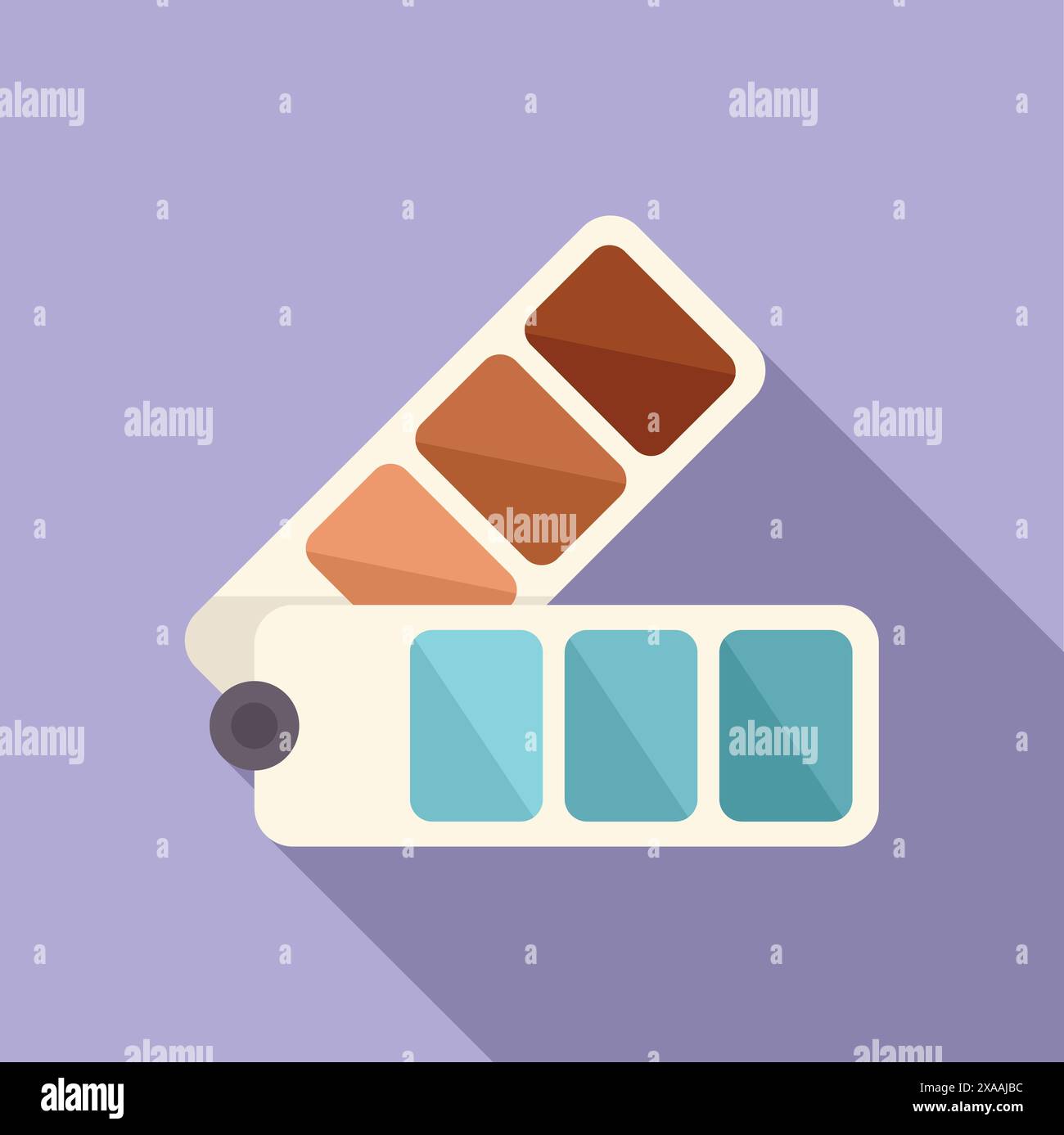 Vector illustration of a graphic designer's color swatch palette with ...