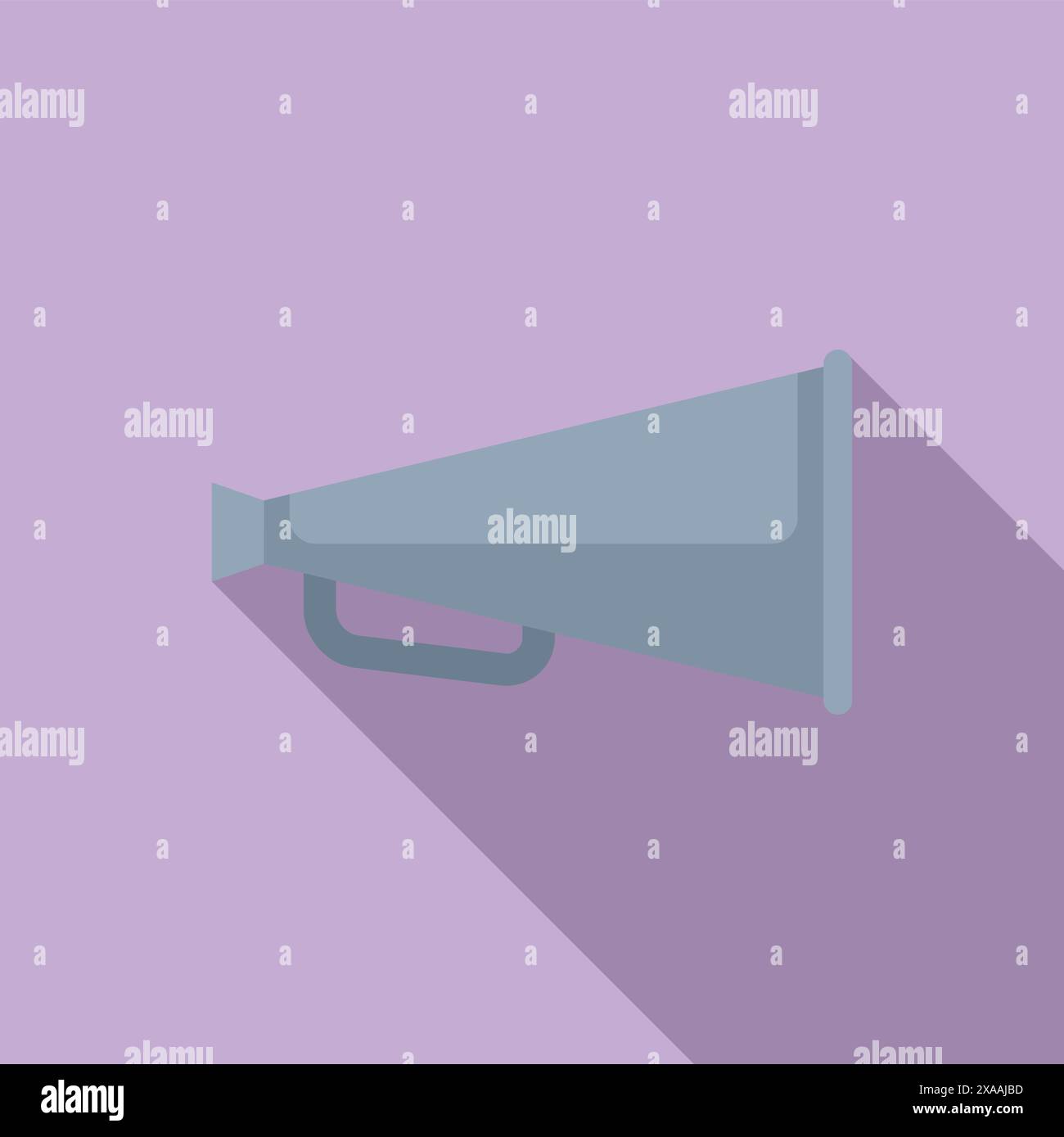 Vector art of a simple, flat design megaphone with shadow effect on a ...