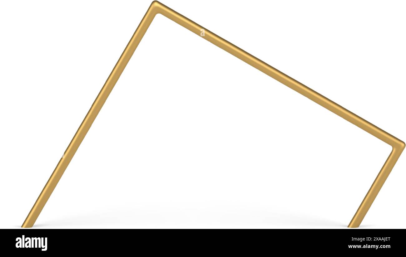 Golden abstract arch geometric column angular entrance 3d element ...