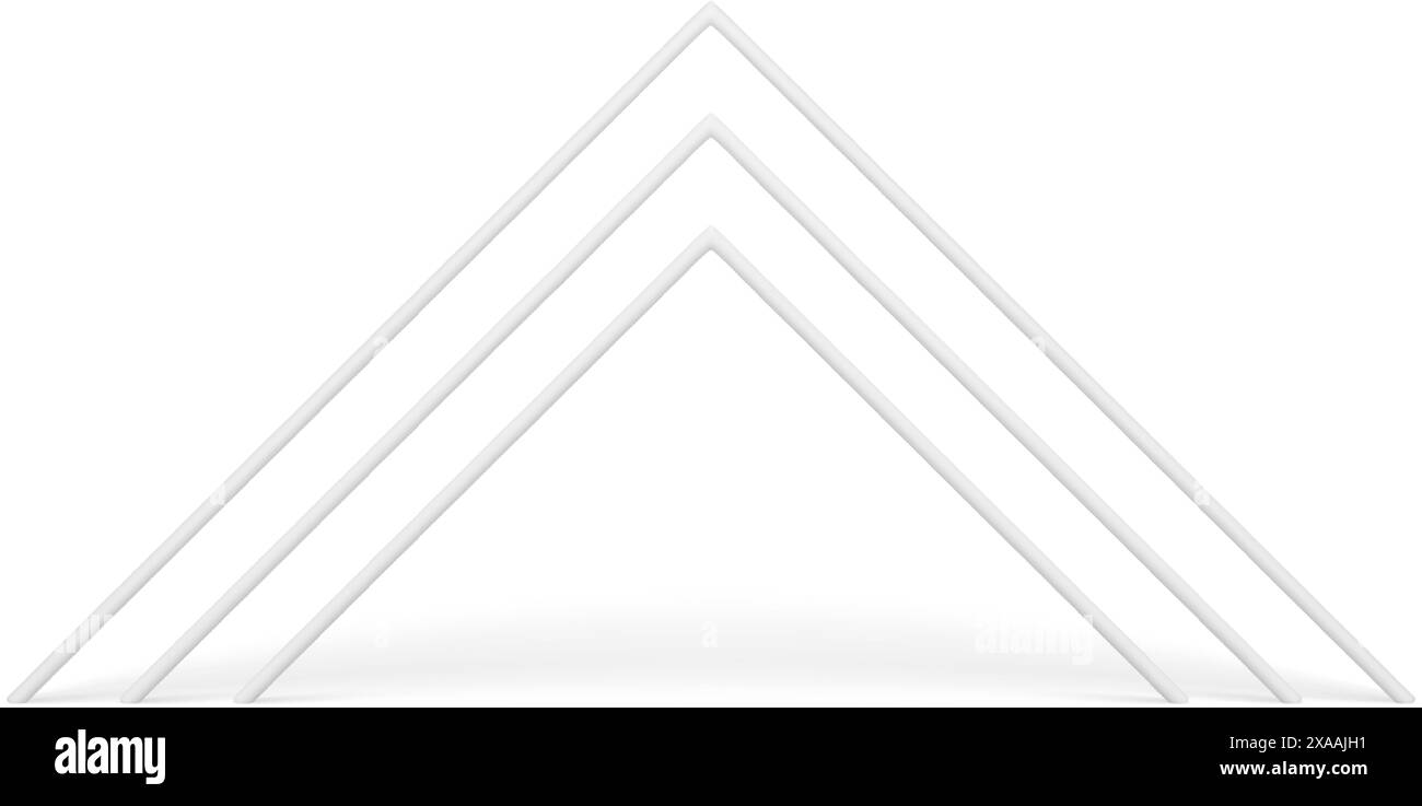 Triangle arch white corner structure multilevel entrance stage ...