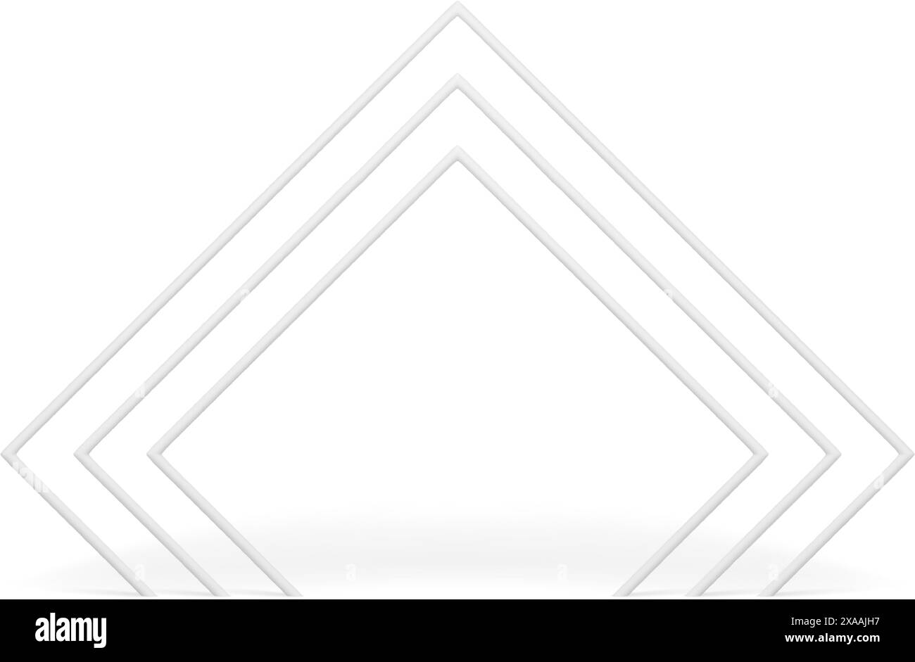 White triangle arch angular column entrance doorway decorative 3d ...