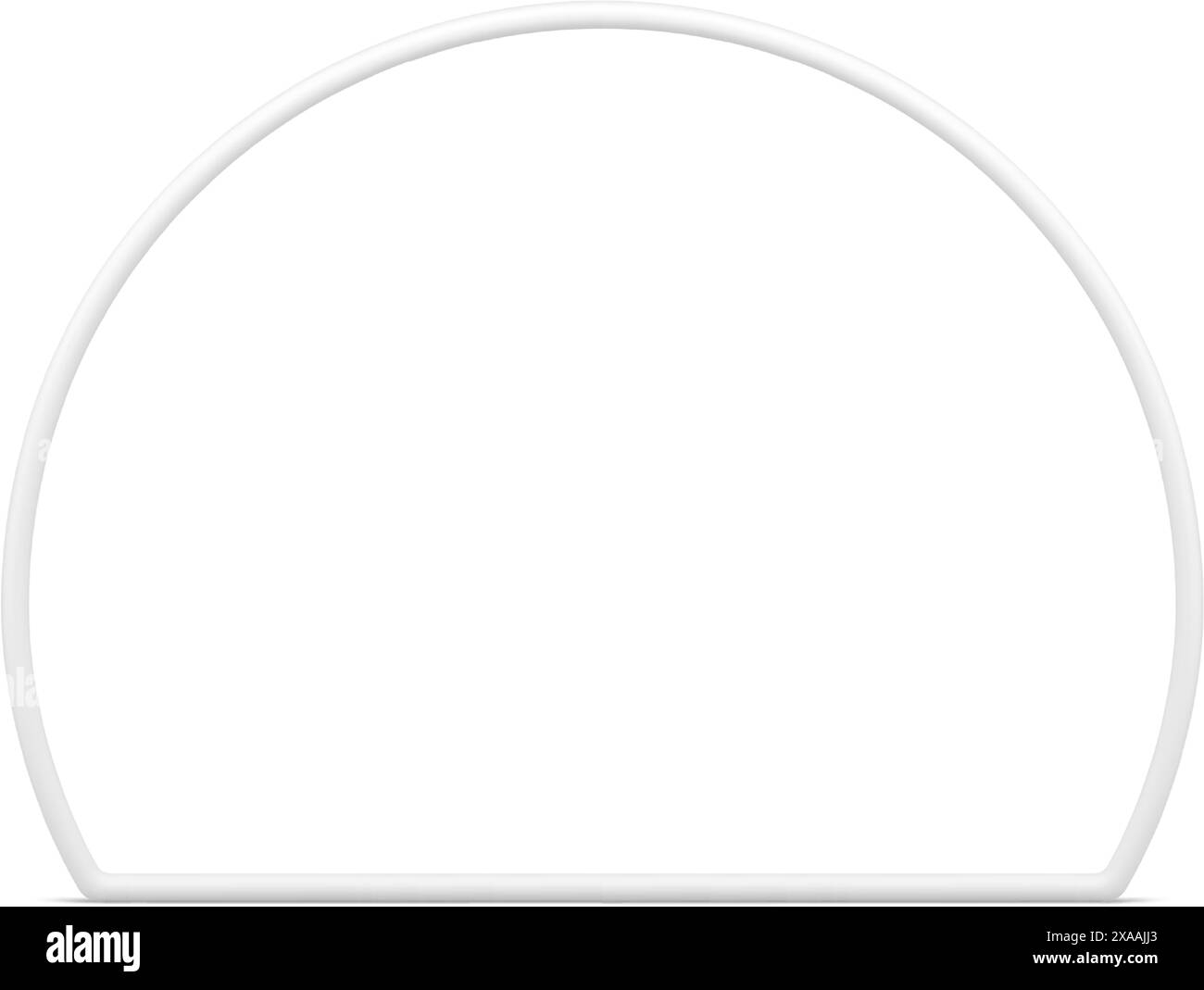 White protractor premium minimalist semicircle frame boundary ...