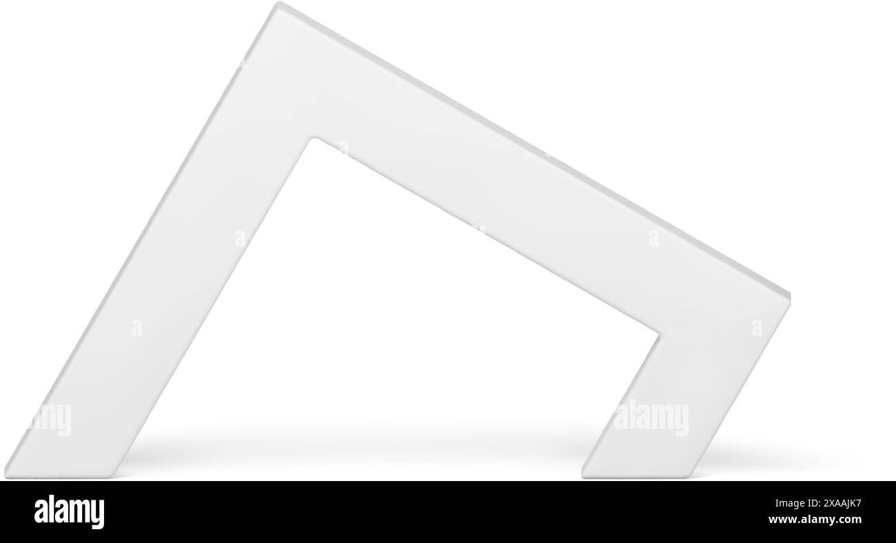 Angular abstract wide arch expo presentation white decorative 3d ...