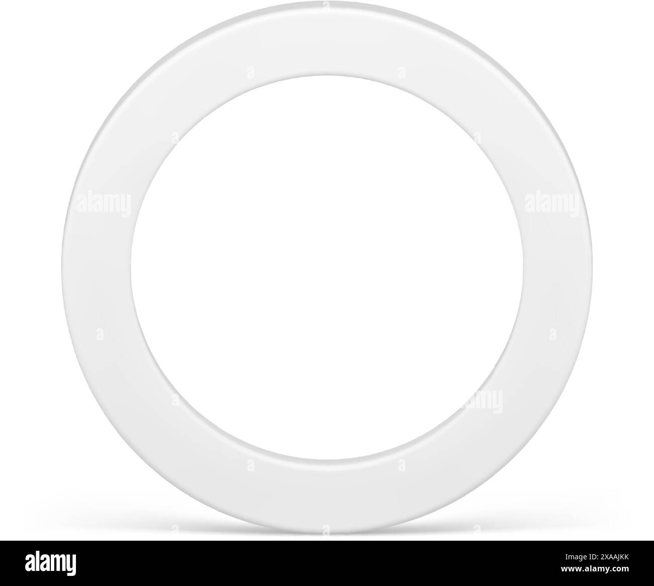 Geometric wide white ring minimalist decorative 3d element premium ...