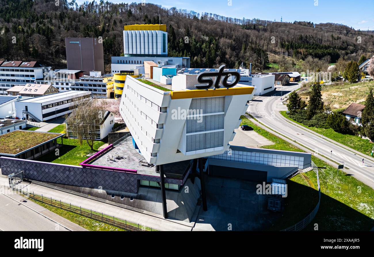 Stühlingen, Germany, 31th Mar 2024: The office building of the building ...