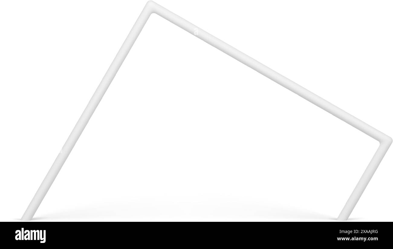 White Archway Column Irregular Geometric Entrance Angular 3d Element Realistic Vector