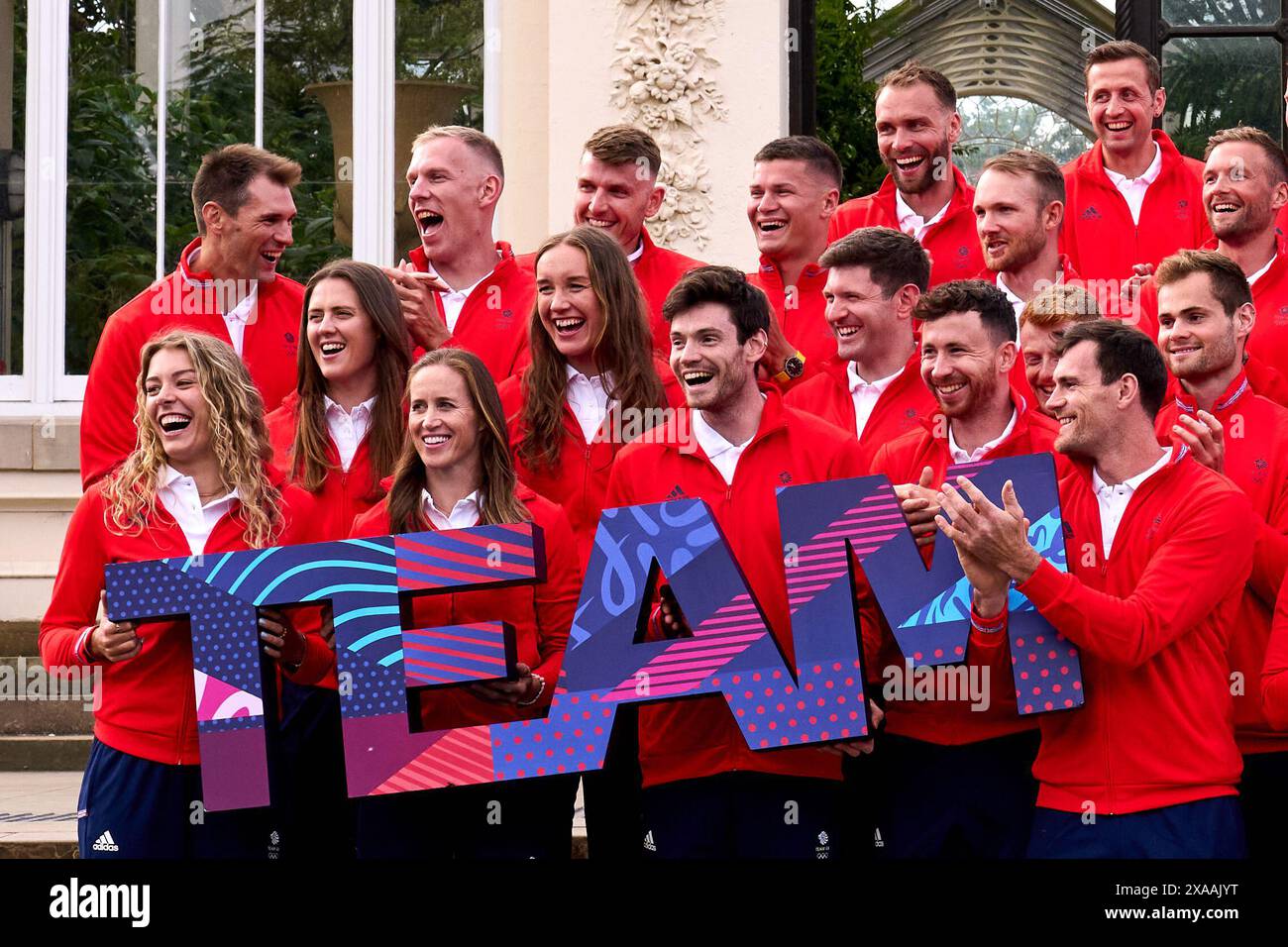 Members of the rowing squad including Helen Glover (bottom row, second ...