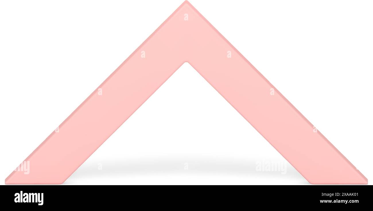 Angular pink corner arch geometric stage presentation 3d decor element ...