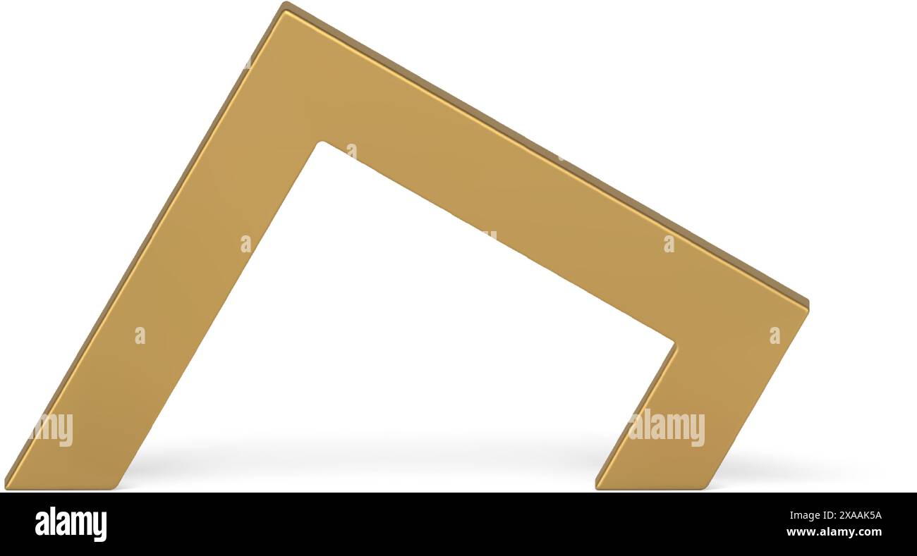 Golden abstract angled geometric arch presentation stage foundation ...