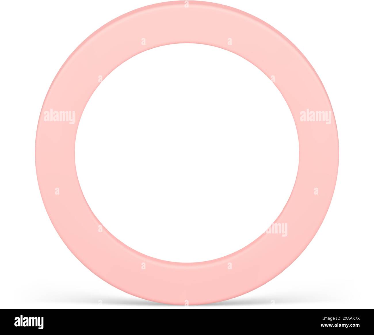 Pink wide ring geometric rounded boundary glossy decorative ornament ...