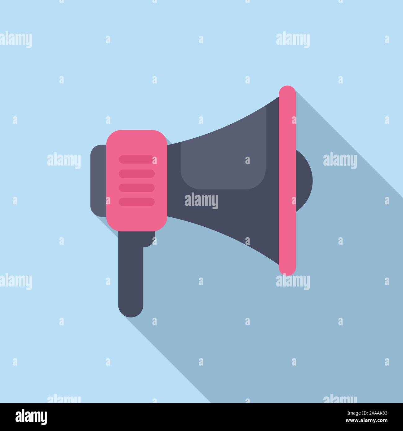 Simple, clean vector illustration of a megaphone with a modern flat ...