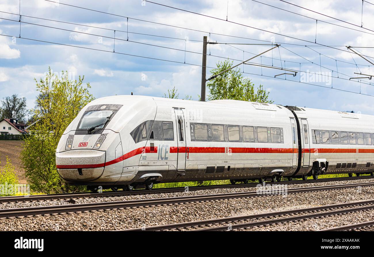 Hebertshausen, Germany, 10th Apr 2024: An ICE 4 (DB series 412) from ...