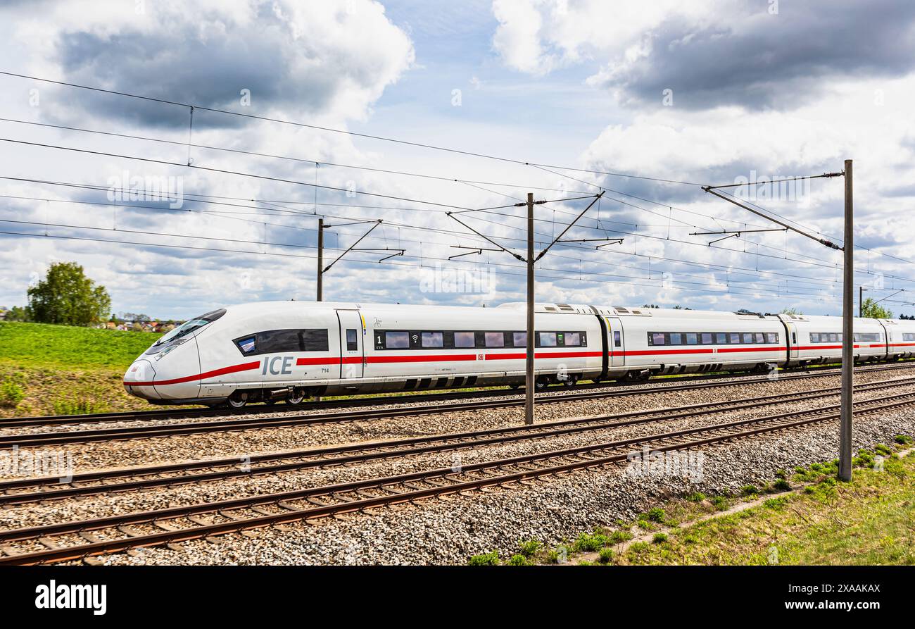 Hebertshausen, Germany, 10th Apr 2024: An ICE 3 (DB series 403) from ...