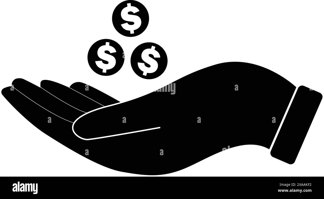 Receiving Hand symbol, Receive donation, Giving and Receive donation ...