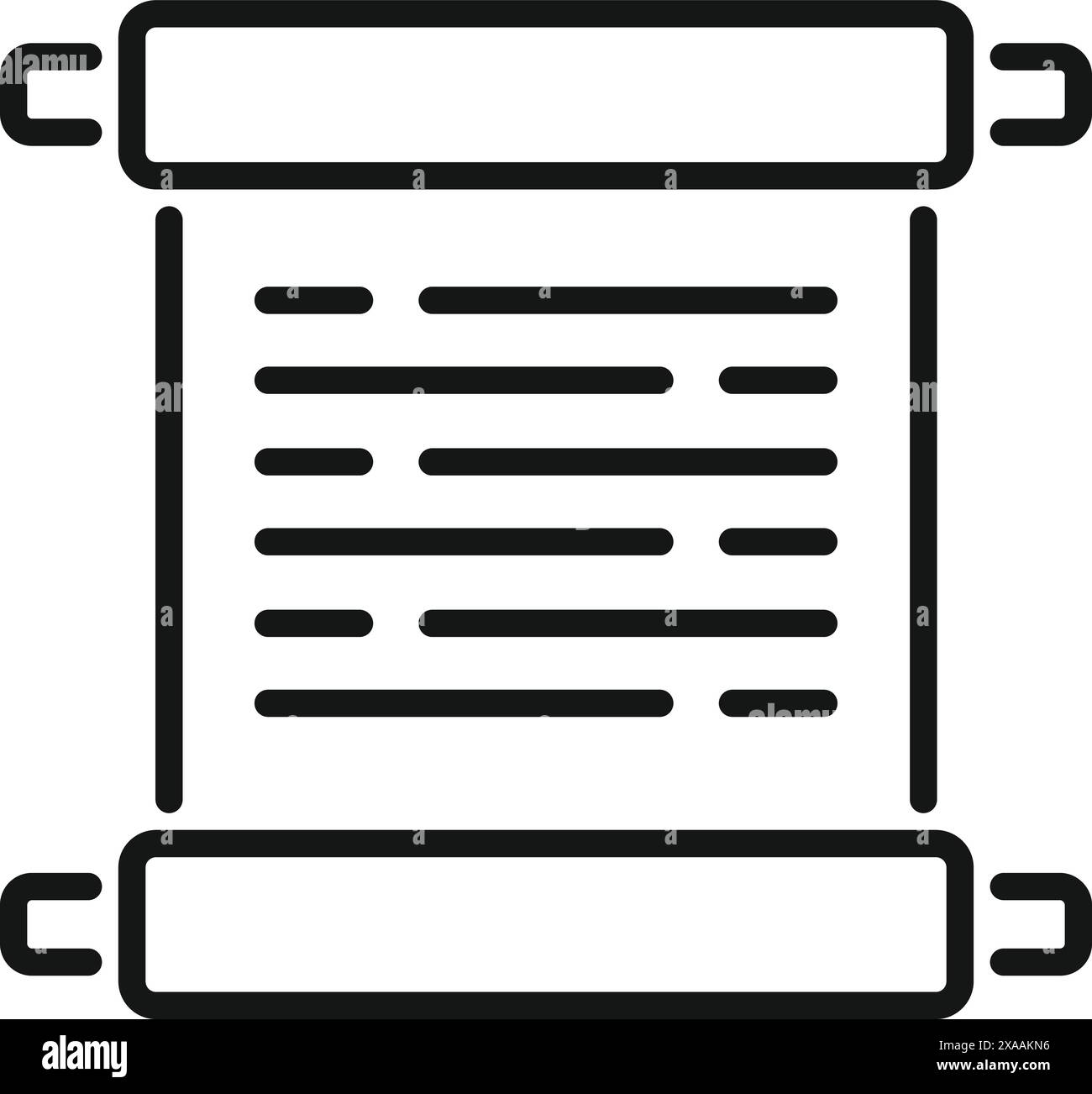 Simple line icon of an ancient scroll, perfect for educational and ...