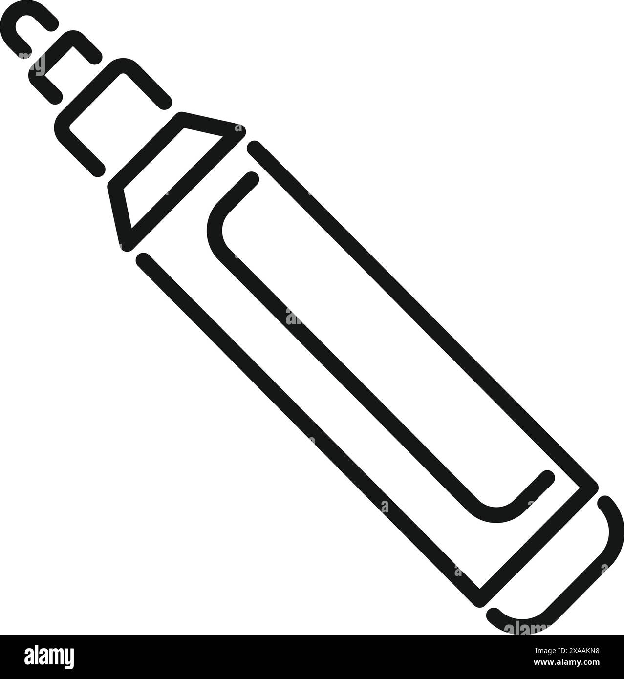 Vector illustration of a marker pen in a simple line art style, perfect ...
