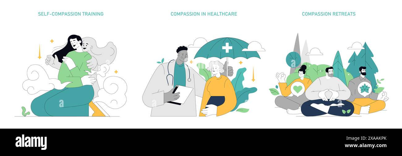 Mindfulness retreats Stock Vector Images - Alamy