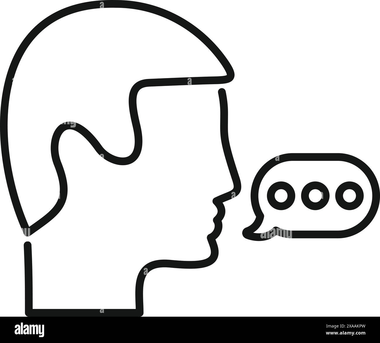 Talking head symbol Black and White Stock Photos & Images - Alamy