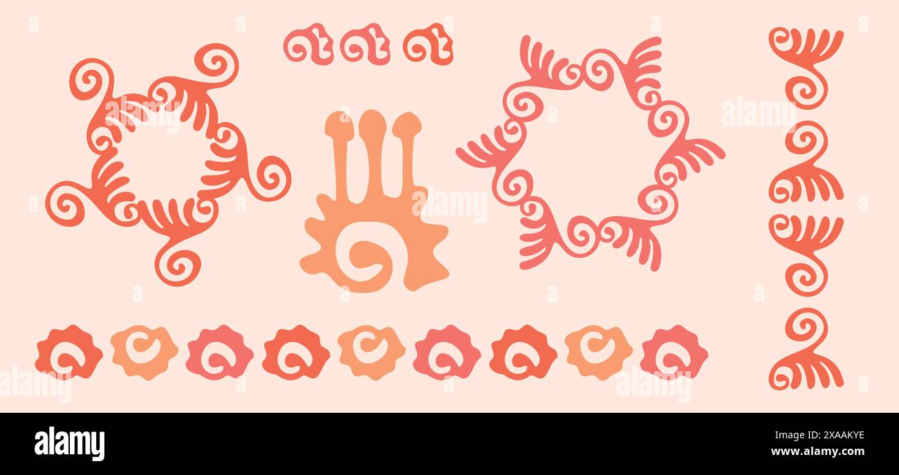 Peach fuzz botanical set texture vector motif with color of the year ...