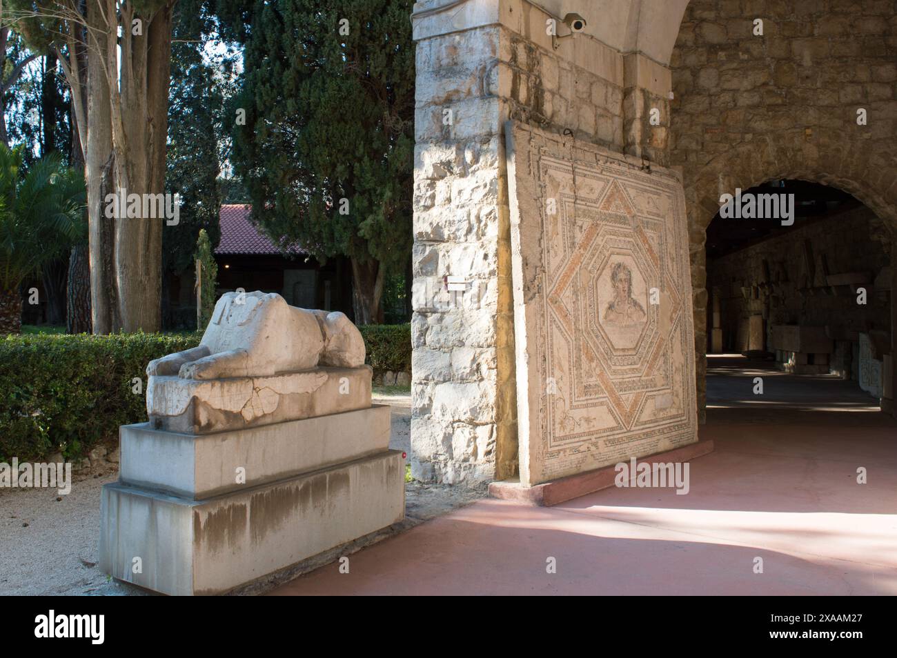 Split, Croatia - 21 April 2024: Artefacts from the Archaeological ...