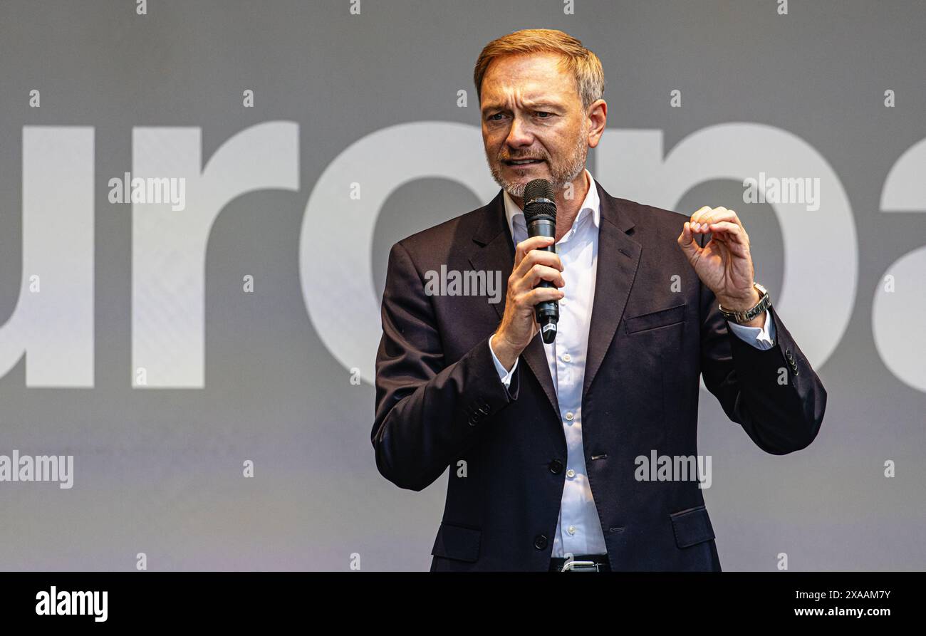 Stuttgart, Germany, 3rd Jun 2024: Christian Lindner, Federal Minister ...