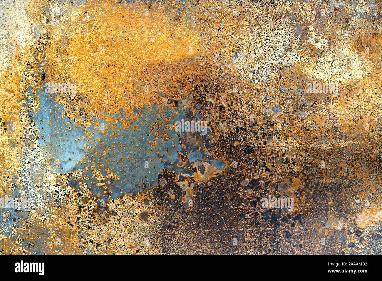 Texture of rusty iron. Rust on sheet of metal. Rust stains on surface ...