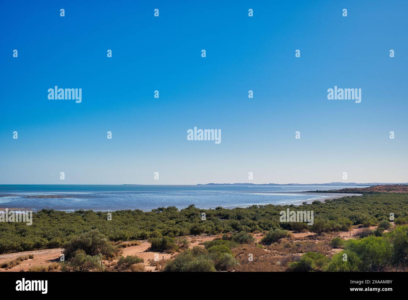 The mangrove coast of the Indian Ocean at the remote town of Karratha ...