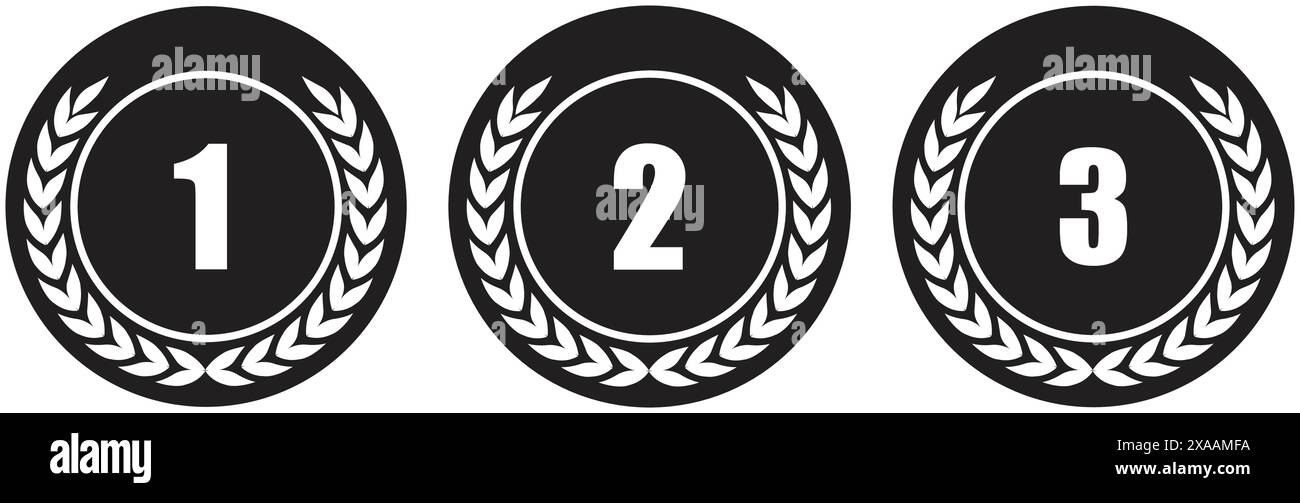 Winner Medal First to third, First, Second, third, medal coin ...