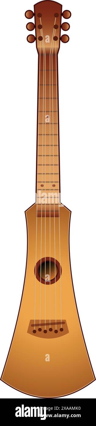 Detailed illustration of a traditional russian stringed musical ...