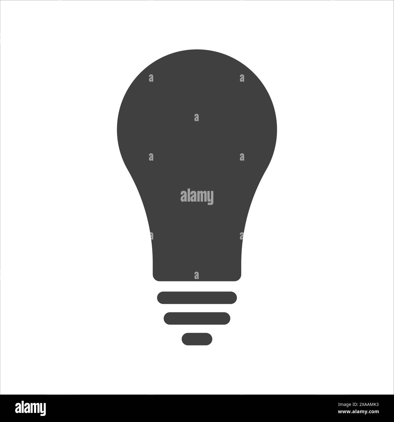 light bulb icon on white background Stock Vector Image & Art - Alamy