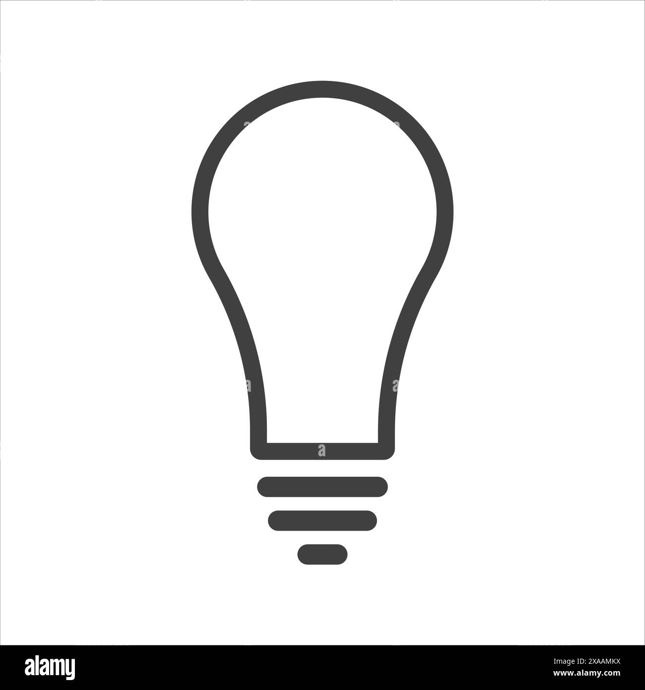 light bulb icon on white background Stock Vector Image & Art - Alamy
