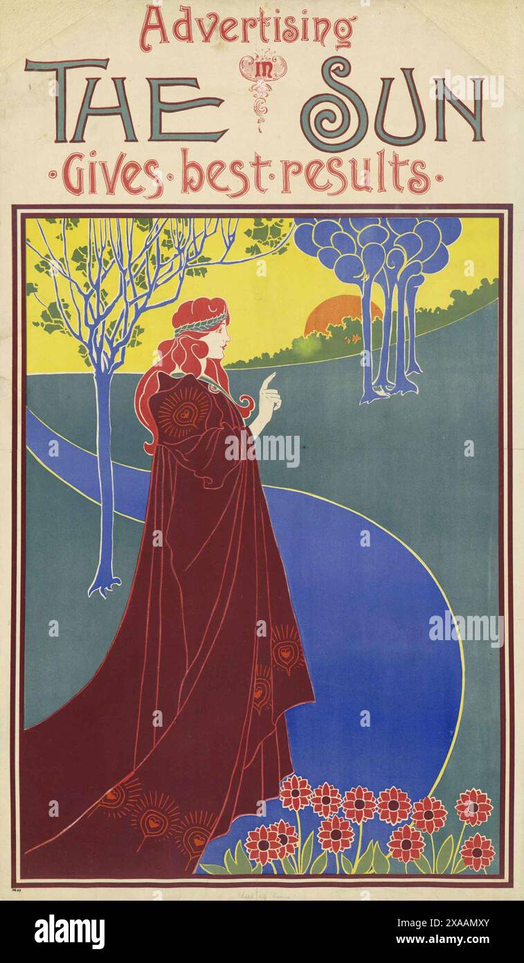Advertising Poster: Advertising in The Sun gives best results. Vintage ...