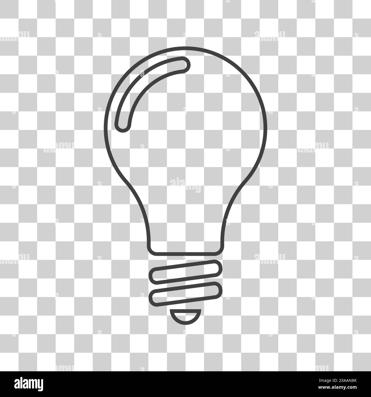 Simple illustration glowing light bulb Black and White Stock Photos ...