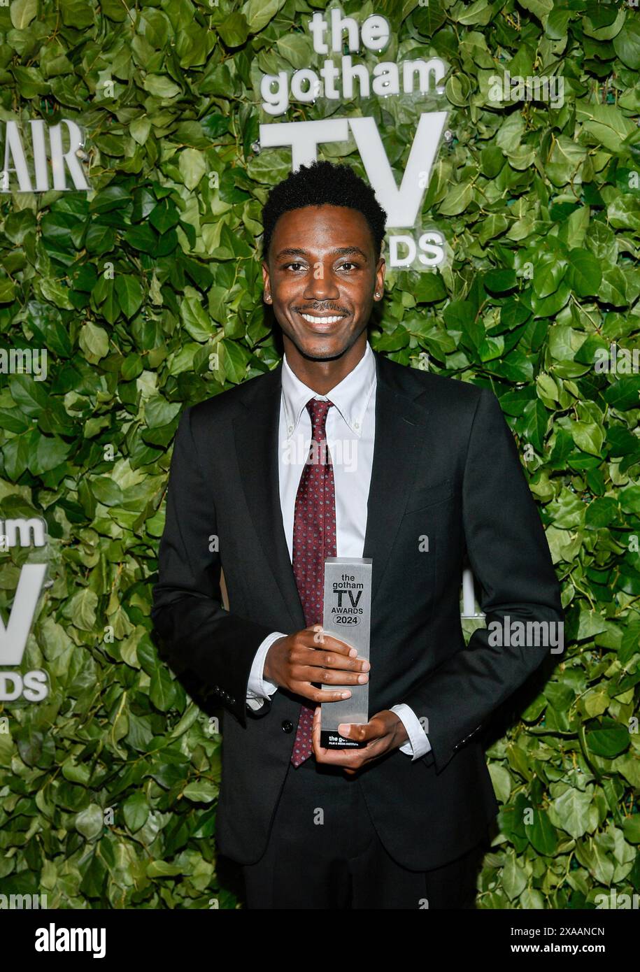 Jerrod Carmichael poses with the breakthrough nonfiction series award ...