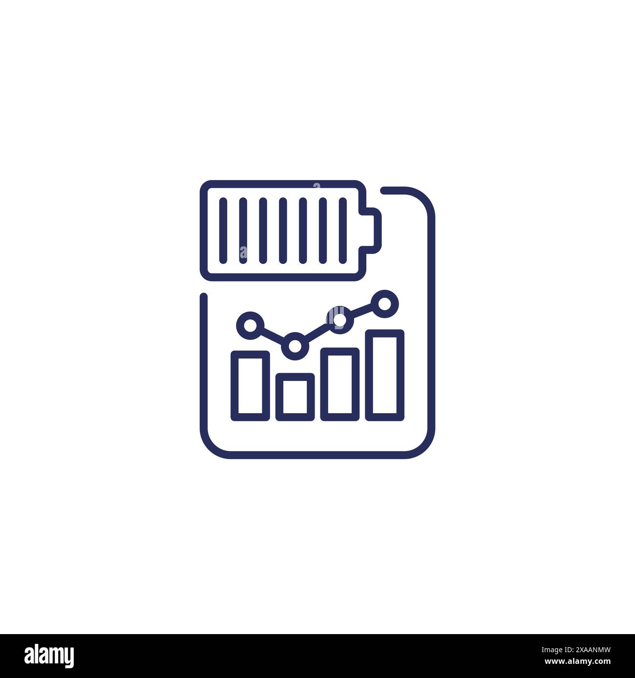 battery performance icon, line vector Stock Vector Image & Art - Alamy