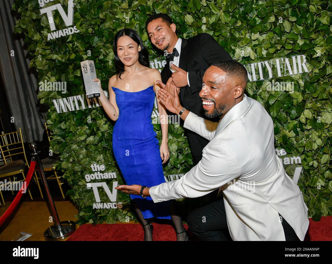Zine Tseng, left, Ismael Cruz Cordova and Grantham Coleman pose with ...
