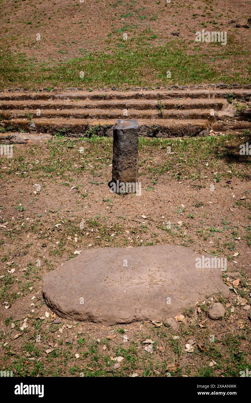 Sacrificial stone, Casa Blanca archeological site, Chalchuapa, Santa ...