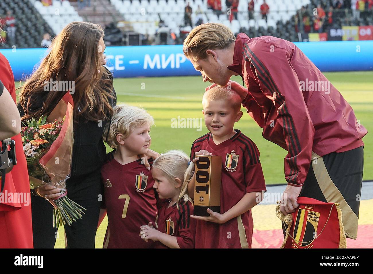 Brussels, Belgium. 05th June, 2024. De Bruyne's wife Michelle Lacroix ...