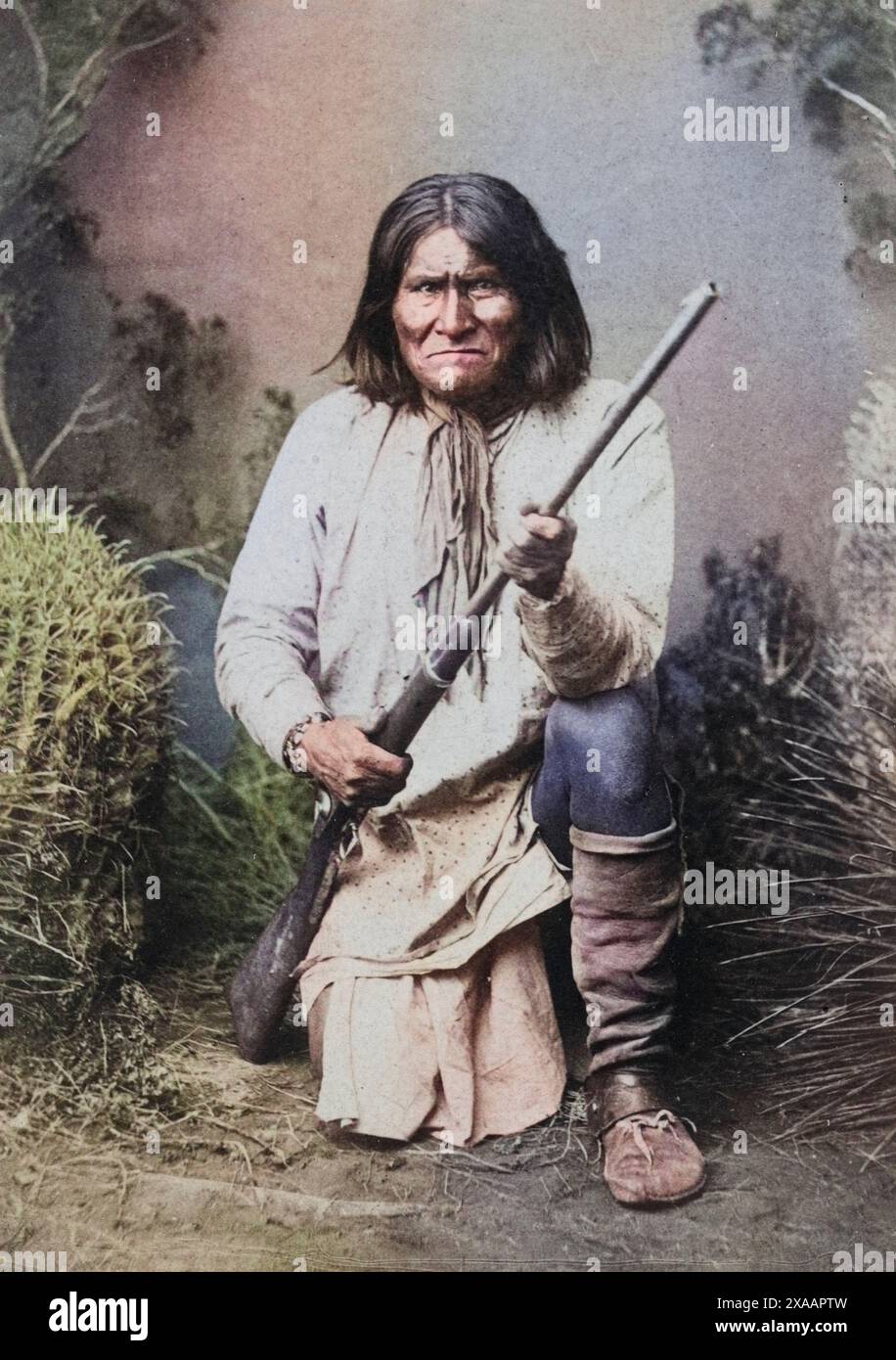 Geronimo by A. Frank Randall in 1887 Stock Photo - Alamy
