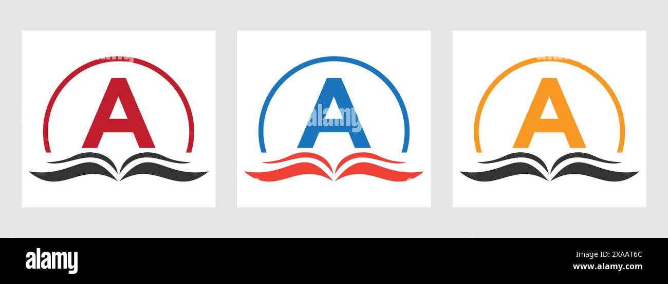 Letter A Education Logo Book Concept. Training Career Sign, University ...
