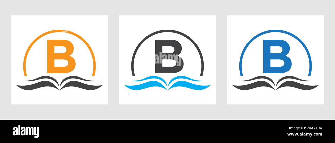 Letter B Education Logo Book Concept. Training Career Sign, University ...