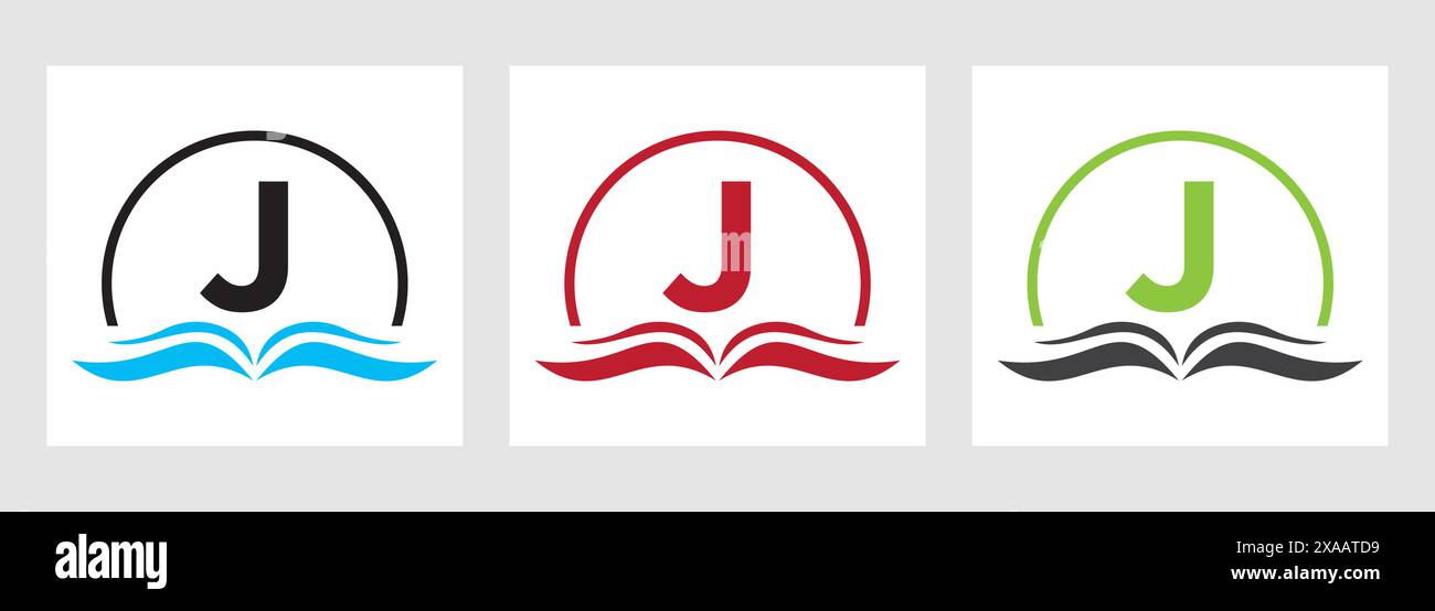 Letter J Education Logo Book Concept. Training Career Sign, University ...
